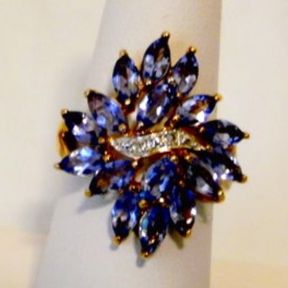 Technibond | Jewelry | Technibond Tanzanite Color Diamond Accented Cz ...